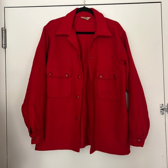 American Vintage | Jackets & Coats | Vintage Red Wool Jacket | Poshmark